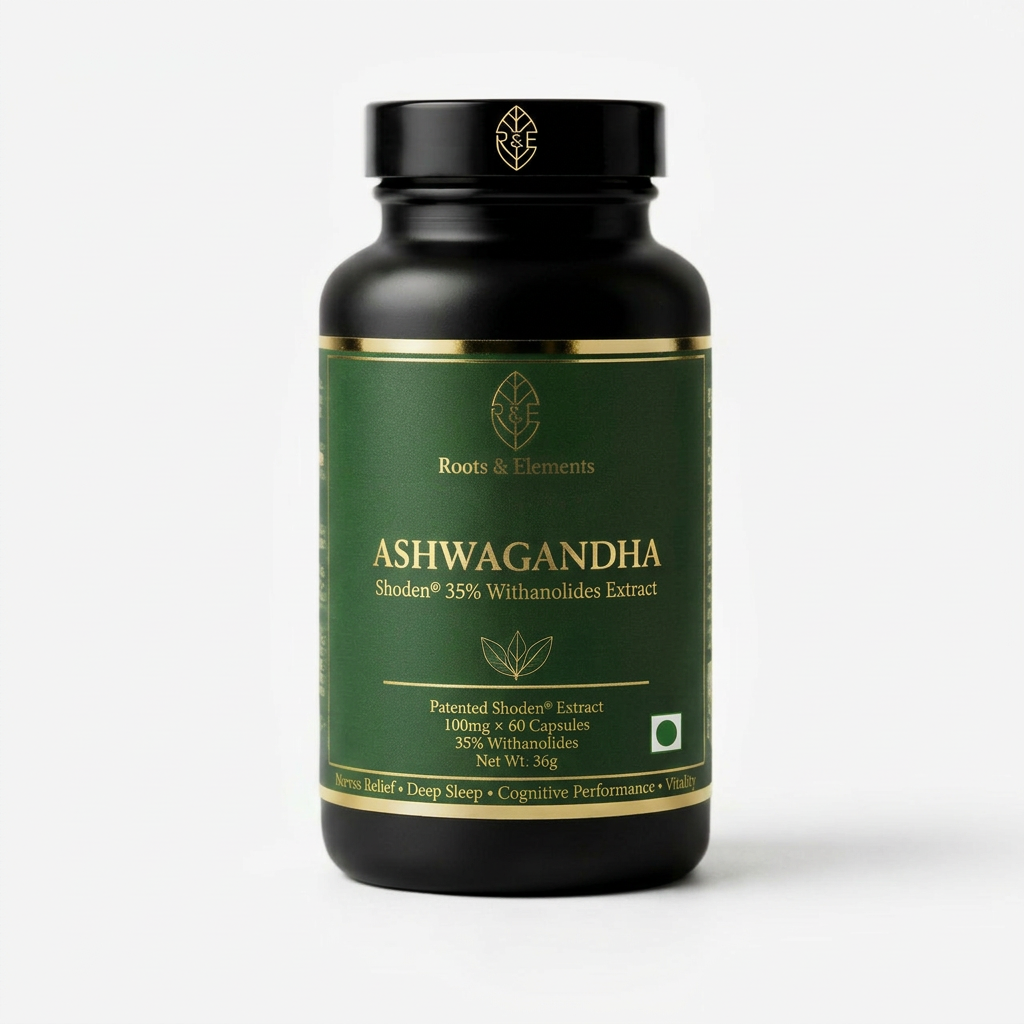 Roots Calm Ashwagandha Shoden-R® Capsules | Kesrav Roots & Elements™